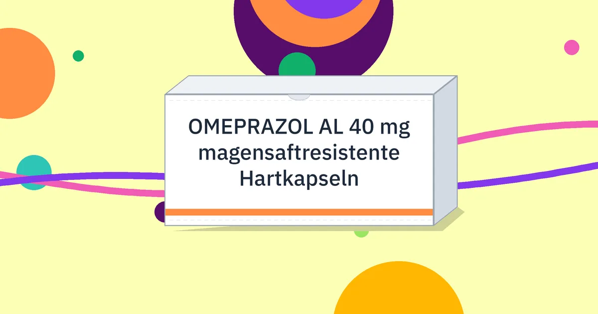 Symbolbild: Packung mit der Aufschrift OMEPRAZOL AL 40 mg magensaftresistente Hartkapseln (PZN 09667510) – Verfügbarkeit und Bezug in Apotheken in Frankfurt am Main