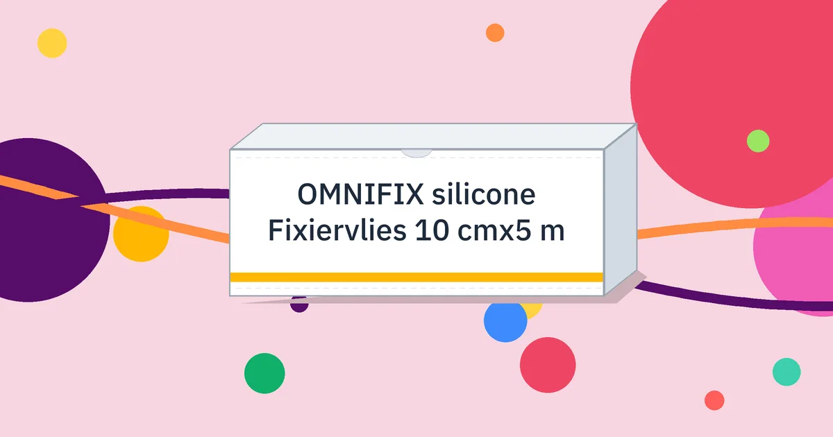 Symbolbild: Packung mit der Aufschrift OMNIFIX silicone Fixiervlies 10 cmx5 m (PZN 18241767) – Verfügbarkeit und Bezug in Apotheken in Frankfurt am Main