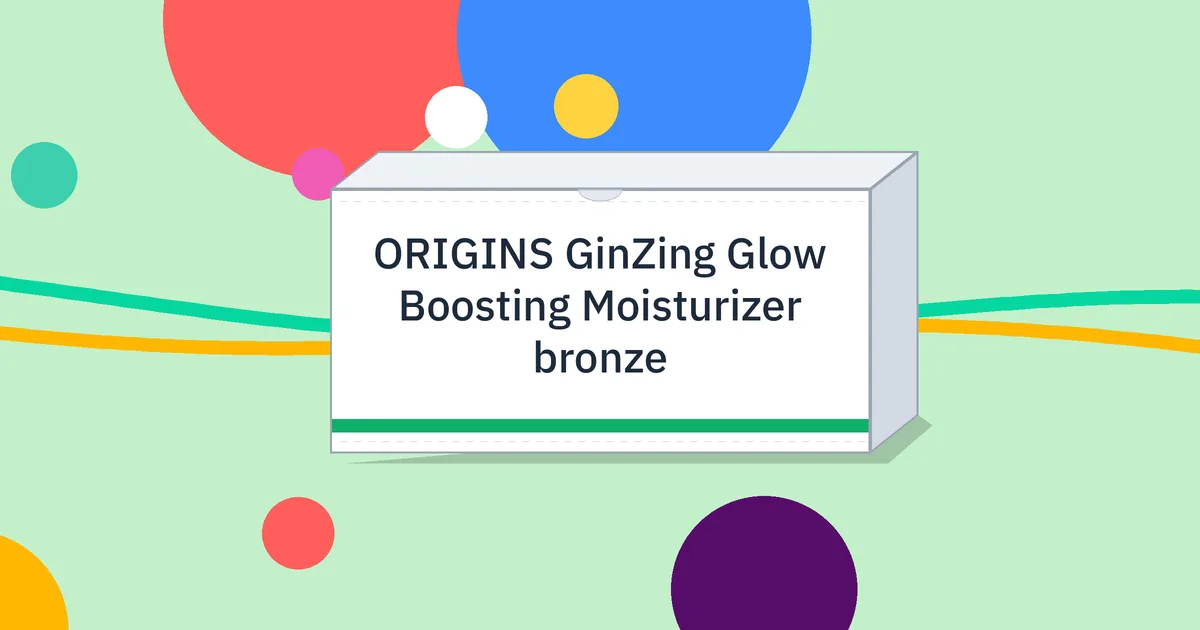 Symbolbild: Packung mit der Aufschrift ORIGINS GinZing Glow Boosting Moisturizer bronze (PZN 20102837) – Verfügbarkeit und Bezug in Apotheken in Frankfurt am Main