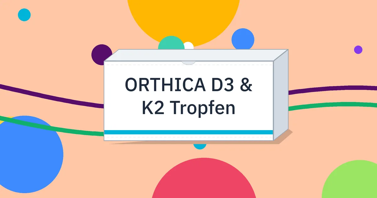 Symbolbild: Packung mit der Aufschrift ORTHICA D3 & K2 Tropfen (PZN 20414933) – Verfügbarkeit und Bezug in Apotheken in Frankfurt am Main