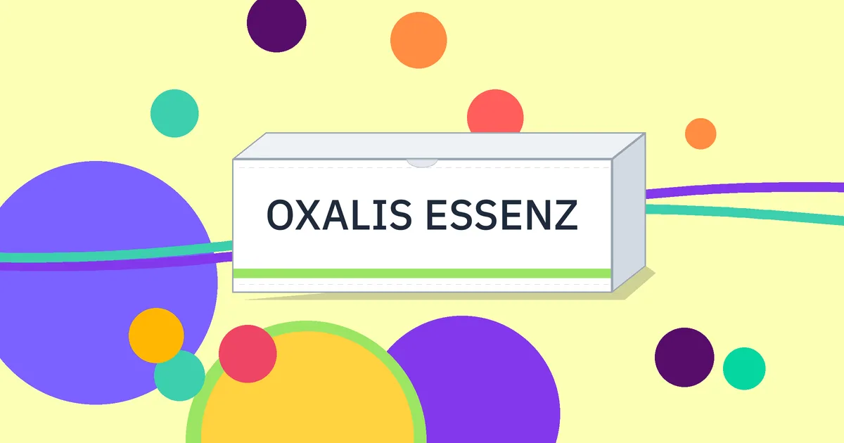 Symbolbild: Packung mit der Aufschrift OXALIS ESSENZ (PZN 01681373) – Verfügbarkeit und Bezug in Apotheken in Frankfurt am Main