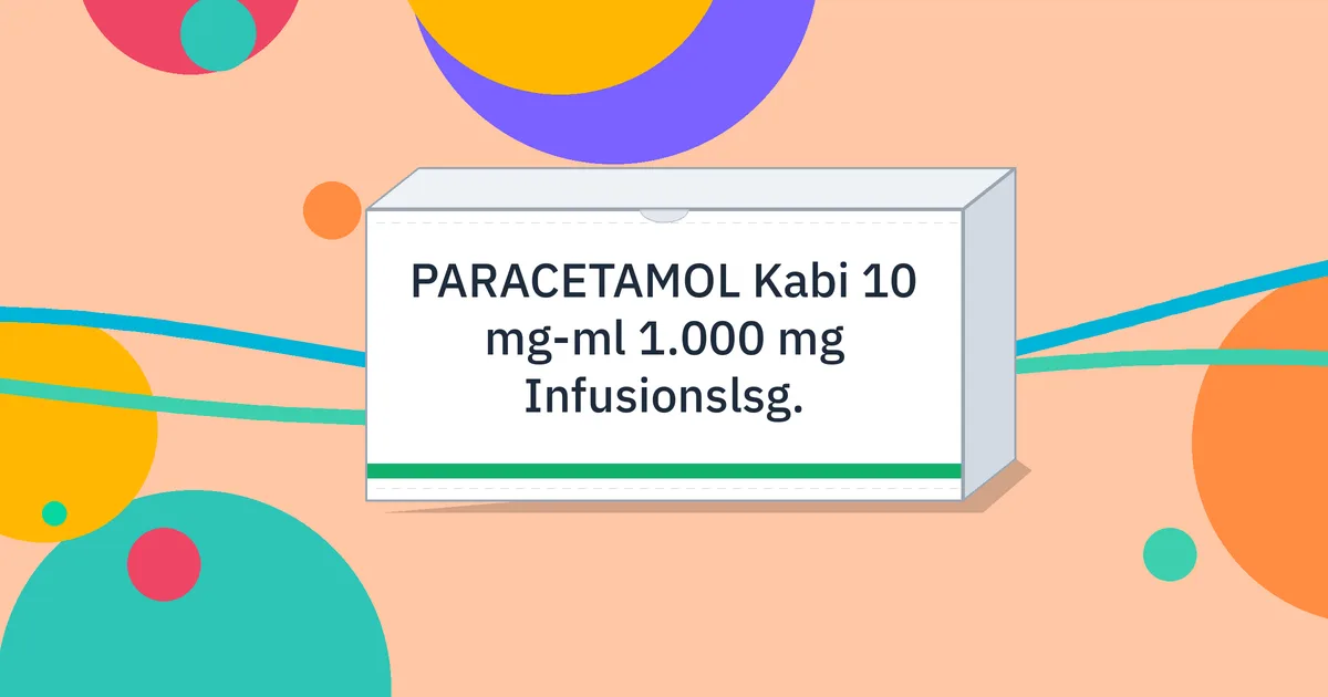 Symbolbild: Packung mit der Aufschrift PARACETAMOL Kabi 10 mg-ml 1.000 mg Infusionslsg. (PZN 07717184) – Verfügbarkeit und Bezug in Apotheken in Frankfurt am Main