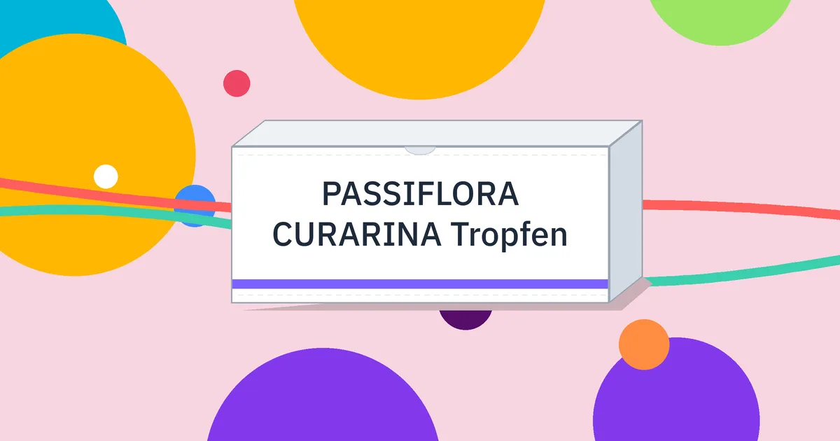 Symbolbild: Packung mit der Aufschrift PASSIFLORA CURARINA Tropfen (PZN 04752263) – Verfügbarkeit und Bezug in Apotheken in Frankfurt am Main