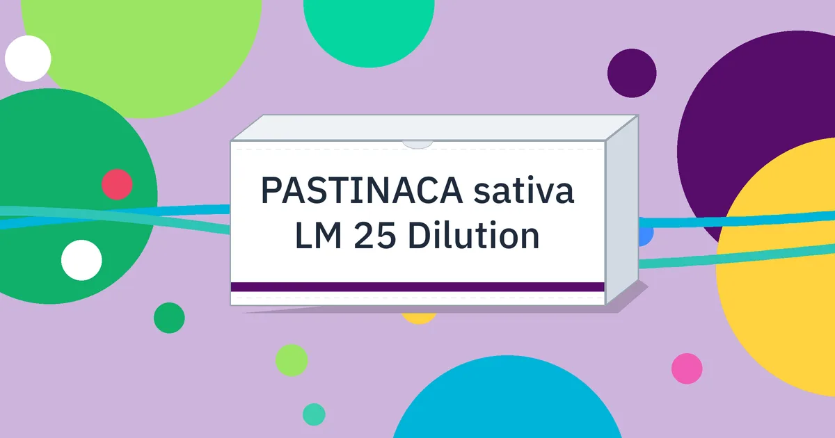 Symbolbild: Packung mit der Aufschrift PASTINACA sativa LM 25 Dilution (PZN 13632486) – Verfügbarkeit und Bezug in Apotheken in Frankfurt am Main