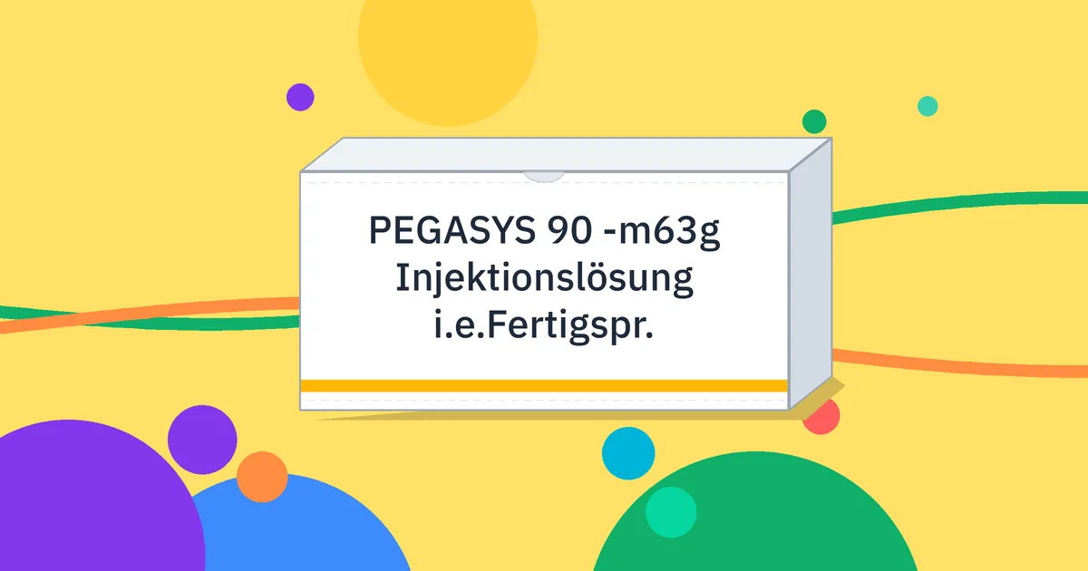 Symbolbild: Packung mit der Aufschrift PEGASYS 90 -m63g Injektionslösung i.e.Fertigspr. (PZN 13829987) – Verfügbarkeit und Bezug in Apotheken in Frankfurt am Main