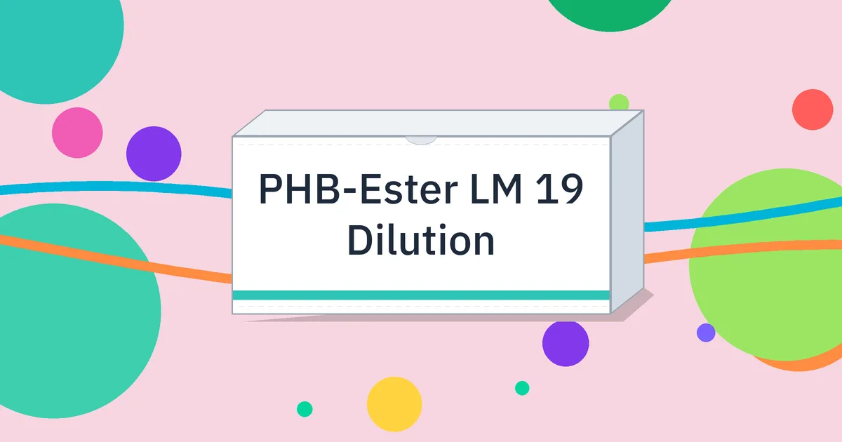 Symbolbild: Packung mit der Aufschrift PHB-Ester LM 19 Dilution (PZN 12978202) – Verfügbarkeit und Bezug in Apotheken in Frankfurt am Main
