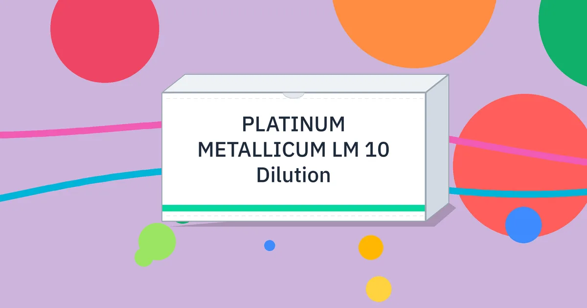 Symbolbild: Packung mit der Aufschrift PLATINUM METALLICUM LM 10 Dilution (PZN 13038369) – Verfügbarkeit und Bezug in Apotheken in Frankfurt am Main