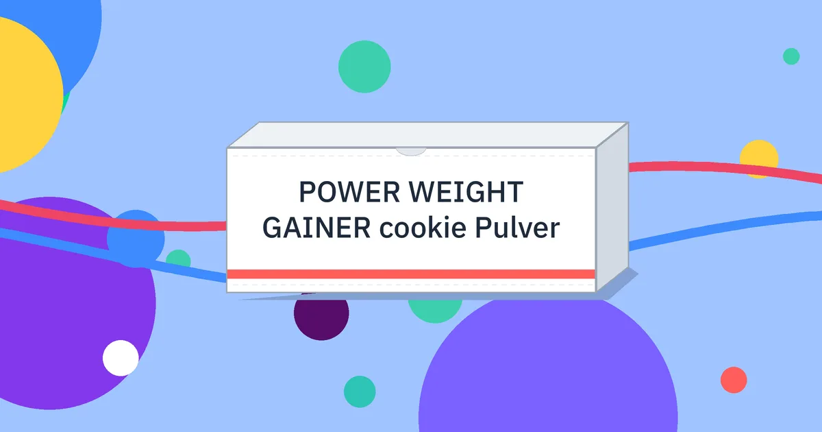 Symbolbild: Packung mit der Aufschrift POWER WEIGHT GAINER cookie Pulver (PZN 09493576) – Verfügbarkeit und Bezug in Apotheken in Frankfurt am Main