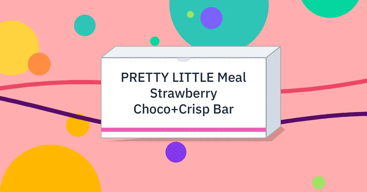 Symbolbild: Packung mit der Aufschrift PRETTY LITTLE Meal Strawberry Choco+Crisp Bar (PZN 19234568) – Verfügbarkeit und Bezug in Apotheken in Frankfurt am Main