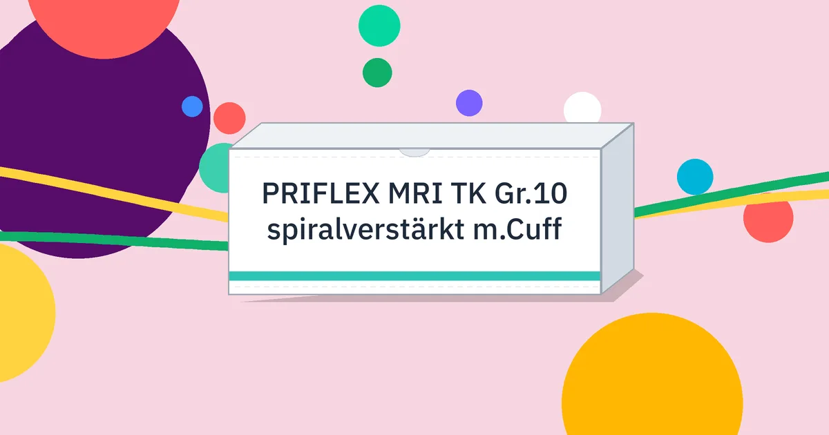 Symbolbild: Packung mit der Aufschrift PRIFLEX MRI TK Gr.10 spiralverstärkt m.Cuff (PZN 11091514) – Verfügbarkeit und Bezug in Apotheken in Frankfurt am Main