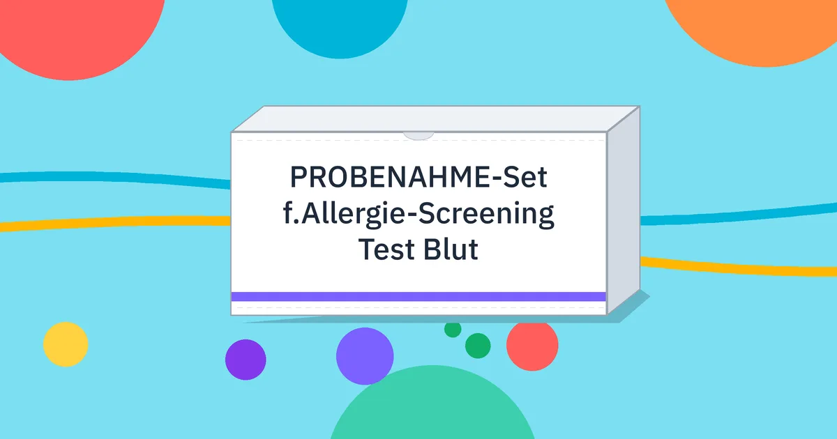 Symbolbild: Packung mit der Aufschrift PROBENAHME-Set f.Allergie-Screening Test Blut (PZN 18720551) – Verfügbarkeit und Bezug in Apotheken in Frankfurt am Main