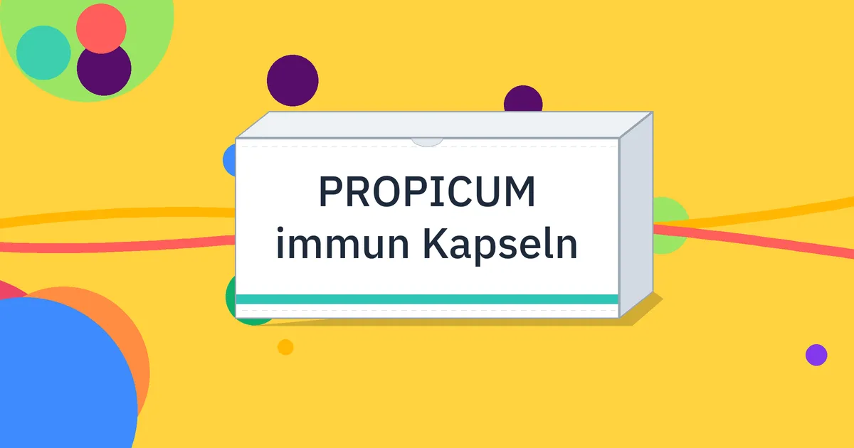 Symbolbild: Packung mit der Aufschrift PROPICUM immun Kapseln (PZN 18096555) – Verfügbarkeit und Bezug in Apotheken in Frankfurt am Main
