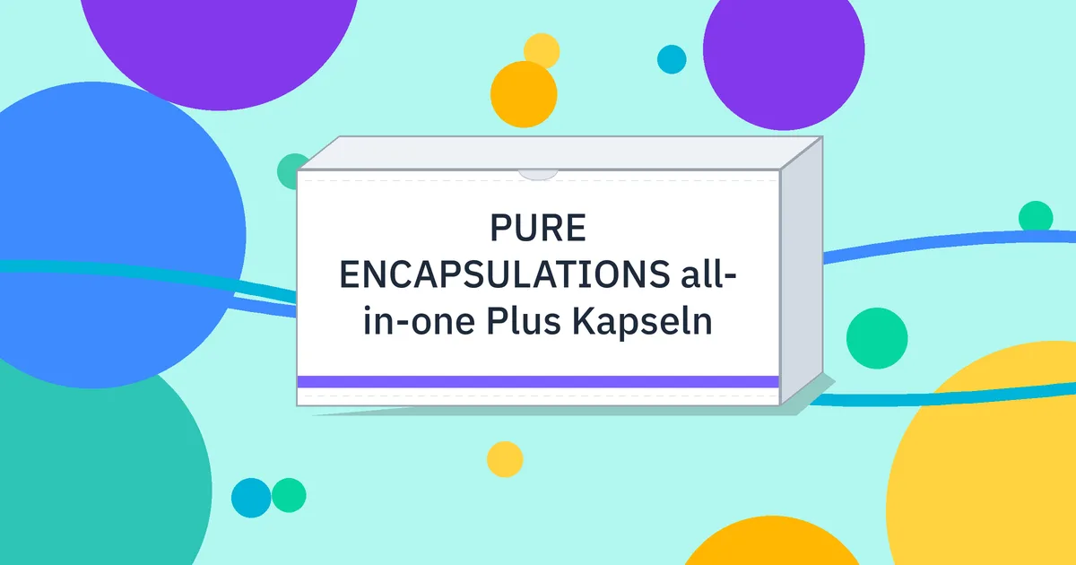 Symbolbild: Packung mit der Aufschrift PURE ENCAPSULATIONS all-in-one Plus Kapseln (PZN 18701051) – Verfügbarkeit und Bezug in Apotheken in Frankfurt am Main