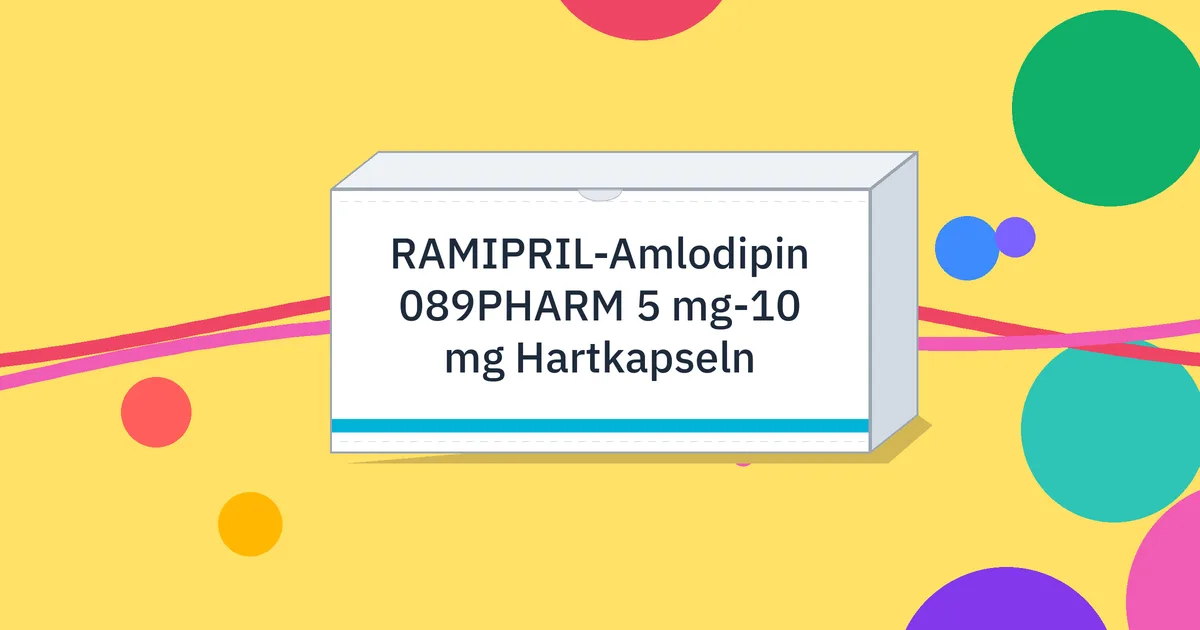 Symbolbild: Packung mit der Aufschrift RAMIPRIL-Amlodipin 089PHARM 5 mg-10 mg Hartkapseln (PZN 20187070) – Verfügbarkeit und Bezug in Apotheken in Frankfurt am Main