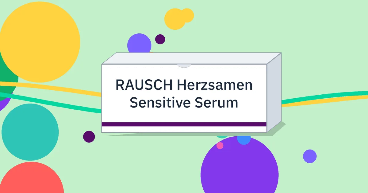 Symbolbild: Packung mit der Aufschrift RAUSCH Herzsamen Sensitive Serum (PZN 18093137) – Verfügbarkeit und Bezug in Apotheken in Frankfurt am Main