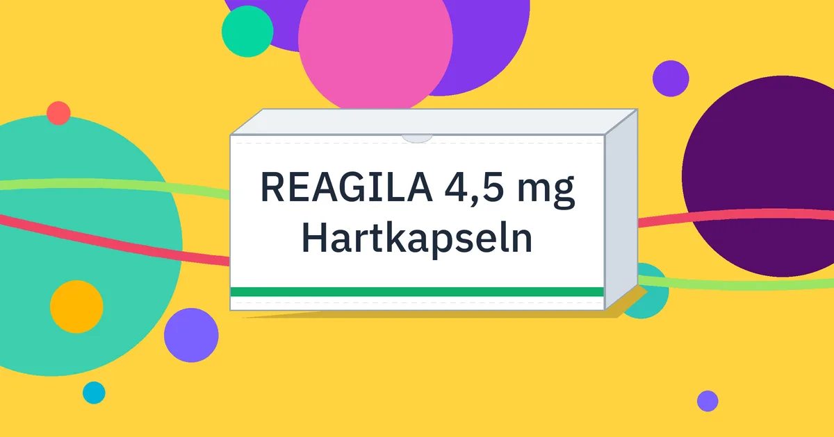 Symbolbild: Packung mit der Aufschrift REAGILA 4,5 mg Hartkapseln (PZN 16596756) – Verfügbarkeit und Bezug in Apotheken in Frankfurt am Main
