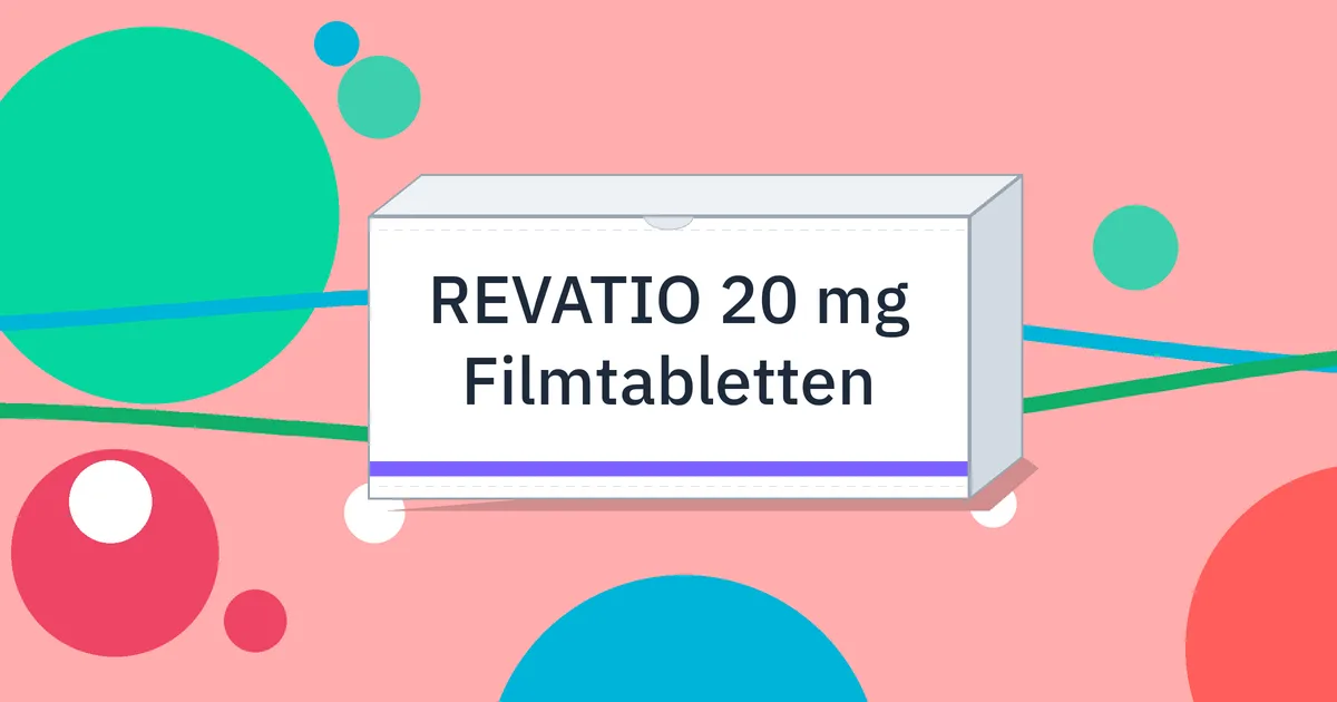 Symbolbild: Packung mit der Aufschrift REVATIO 20 mg Filmtabletten (PZN 14244409) – Verfügbarkeit und Bezug in Apotheken in Frankfurt am Main