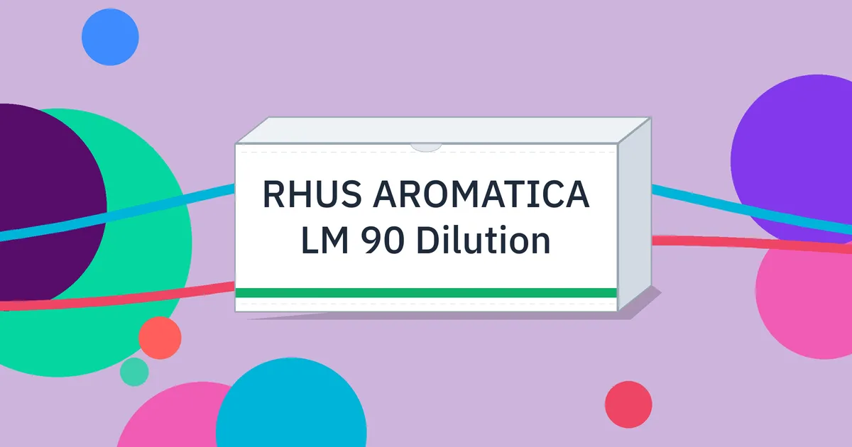 Symbolbild: Packung mit der Aufschrift RHUS AROMATICA LM 90 Dilution (PZN 13052091) – Verfügbarkeit und Bezug in Apotheken in Frankfurt am Main