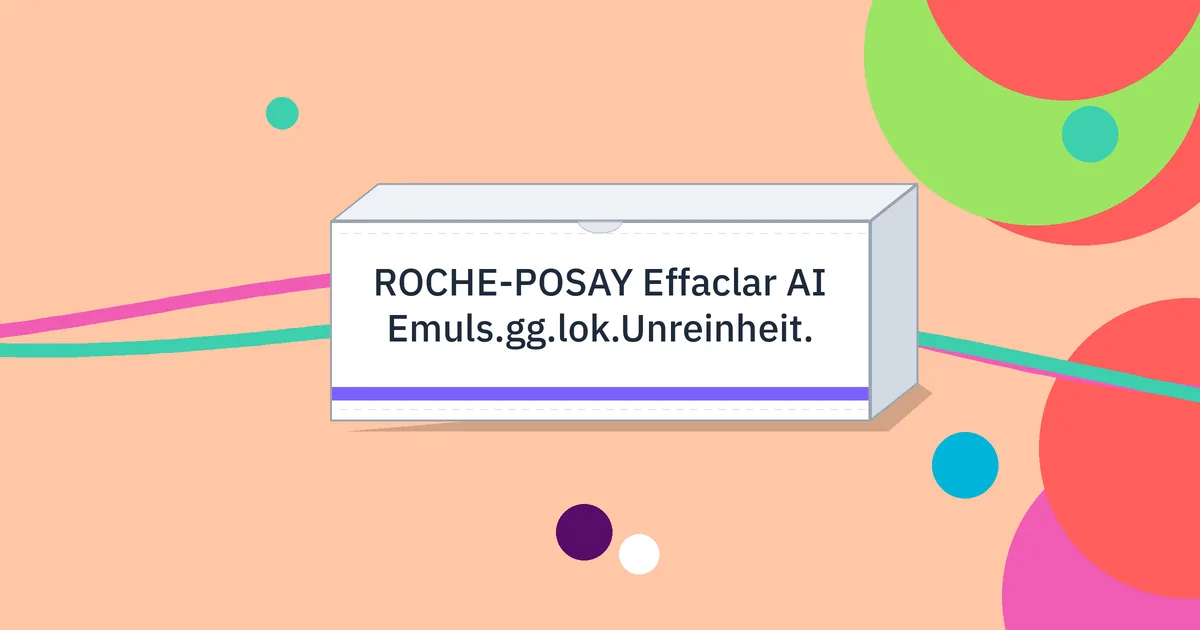 Symbolbild: Packung mit der Aufschrift ROCHE-POSAY Effaclar AI Emuls.gg.lok.Unreinheit. (PZN 02781237) – Verfügbarkeit und Bezug in Apotheken in Frankfurt am Main