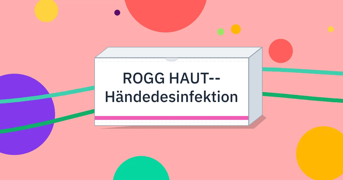 Symbolbild: Packung mit der Aufschrift ROGG HAUT--Händedesinfektion (PZN 02152056) – Verfügbarkeit und Bezug in Apotheken in Frankfurt am Main
