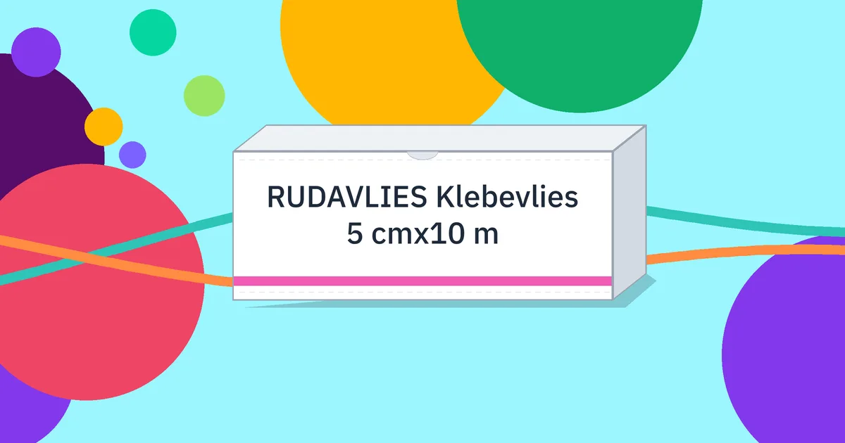 Symbolbild: Packung mit der Aufschrift RUDAVLIES Klebevlies 5 cmx10 m (PZN 04458500) – Verfügbarkeit und Bezug in Apotheken in Frankfurt am Main