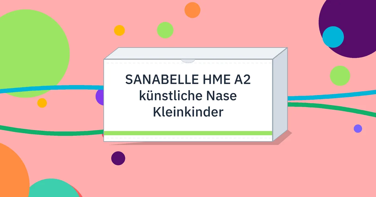 Symbolbild: Packung mit der Aufschrift SANABELLE HME A2 künstliche Nase Kleinkinder (PZN 00141396) – Verfügbarkeit und Bezug in Apotheken in Frankfurt am Main