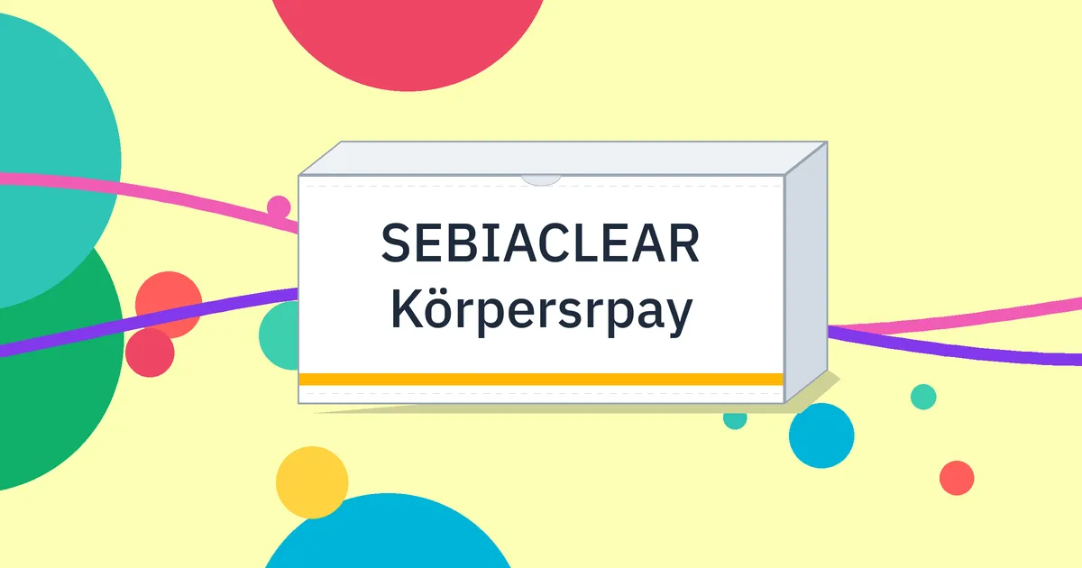 Symbolbild: Packung mit der Aufschrift SEBIACLEAR Körpersrpay (PZN 20787870) – Verfügbarkeit und Bezug in Apotheken in Frankfurt am Main