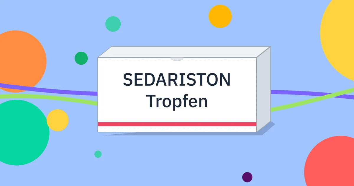 Symbolbild: Packung mit der Aufschrift SEDARISTON Tropfen (PZN 10169993) – Verfügbarkeit und Bezug in Apotheken in Frankfurt am Main