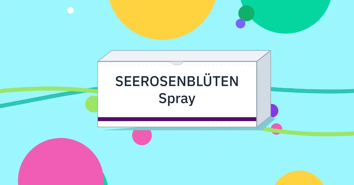 Symbolbild: Packung mit der Aufschrift SEEROSENBLÜTEN Spray (PZN 19204805) – Verfügbarkeit und Bezug in Apotheken in Frankfurt am Main