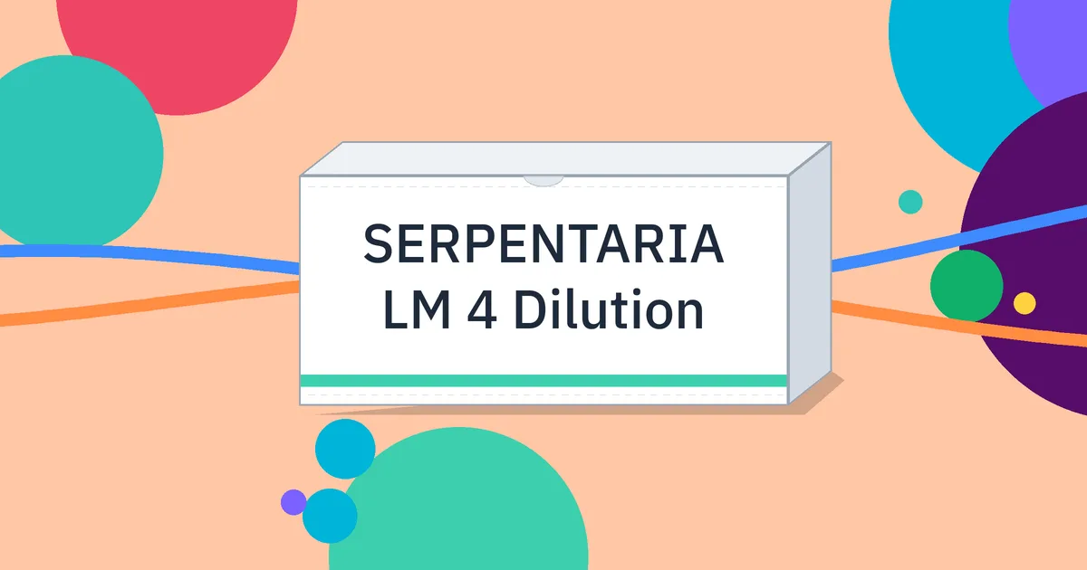 Symbolbild: Packung mit der Aufschrift SERPENTARIA LM 4 Dilution (PZN 13675975) – Verfügbarkeit und Bezug in Apotheken in Frankfurt am Main