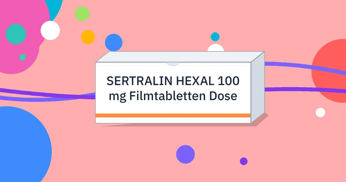 Symbolbild: Packung mit der Aufschrift SERTRALIN HEXAL 100 mg Filmtabletten Dose (PZN 17421013) – Verfügbarkeit und Bezug in Apotheken in Frankfurt am Main