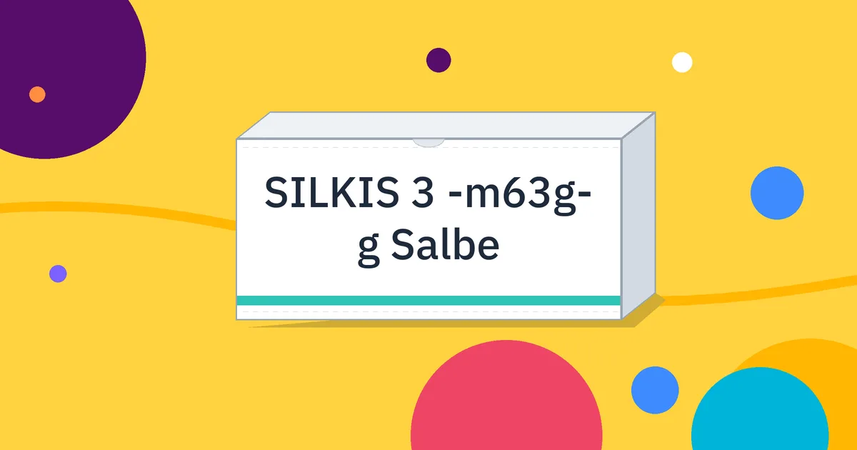 Symbolbild: Packung mit der Aufschrift SILKIS 3 -m63g-g Salbe (PZN 06616989) – Verfügbarkeit und Bezug in Apotheken in Frankfurt am Main