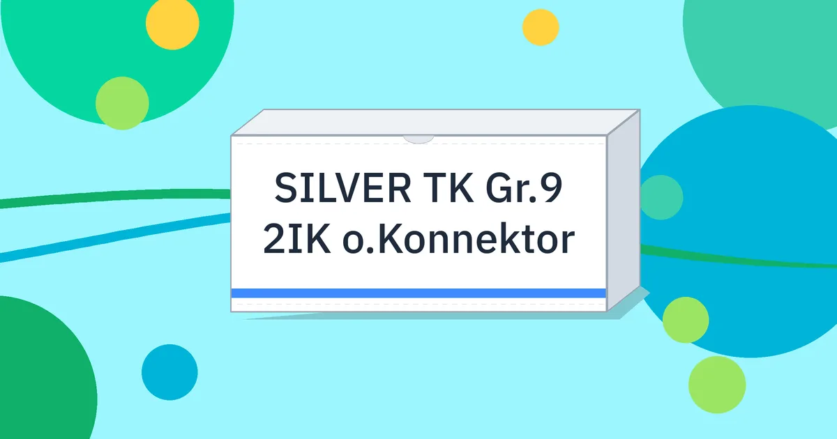 Symbolbild: Packung mit der Aufschrift SILVER TK Gr.9 2IK o.Konnektor (PZN 10316891) – Verfügbarkeit und Bezug in Apotheken in Frankfurt am Main