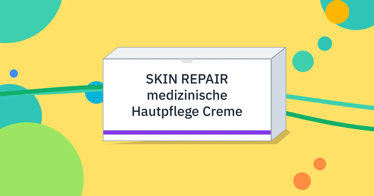 Symbolbild: Packung mit der Aufschrift SKIN REPAIR medizinische Hautpflege Creme (PZN 12471443) – Verfügbarkeit und Bezug in Apotheken in Frankfurt am Main