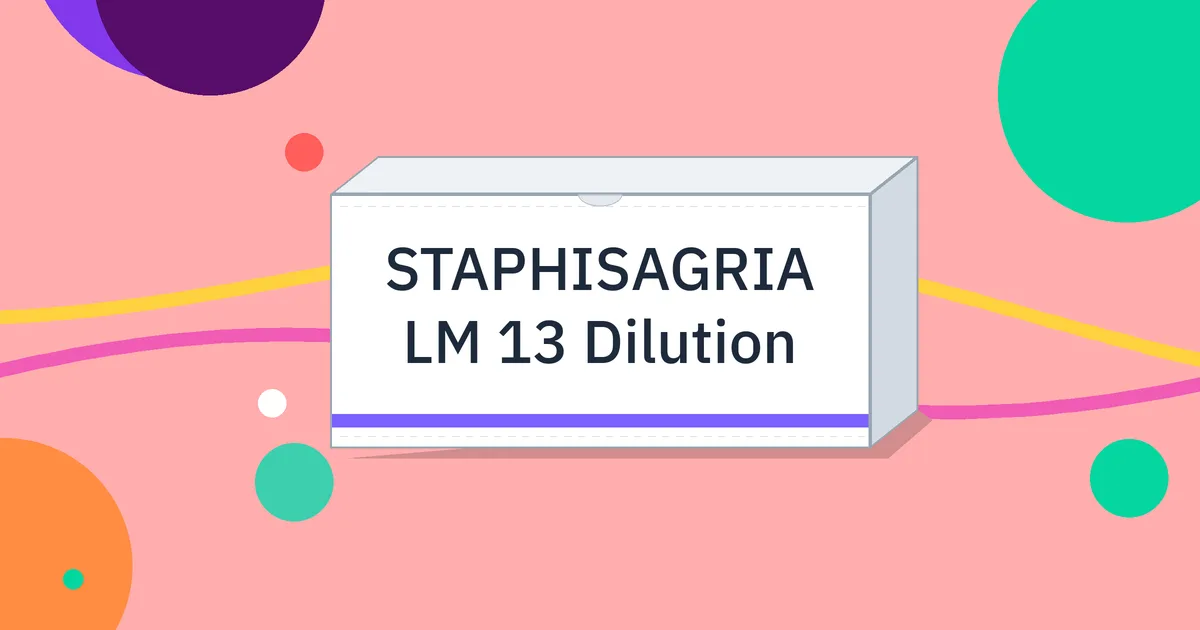 Symbolbild: Packung mit der Aufschrift STAPHISAGRIA LM 13 Dilution (PZN 13199612) – Verfügbarkeit und Bezug in Apotheken in Frankfurt am Main