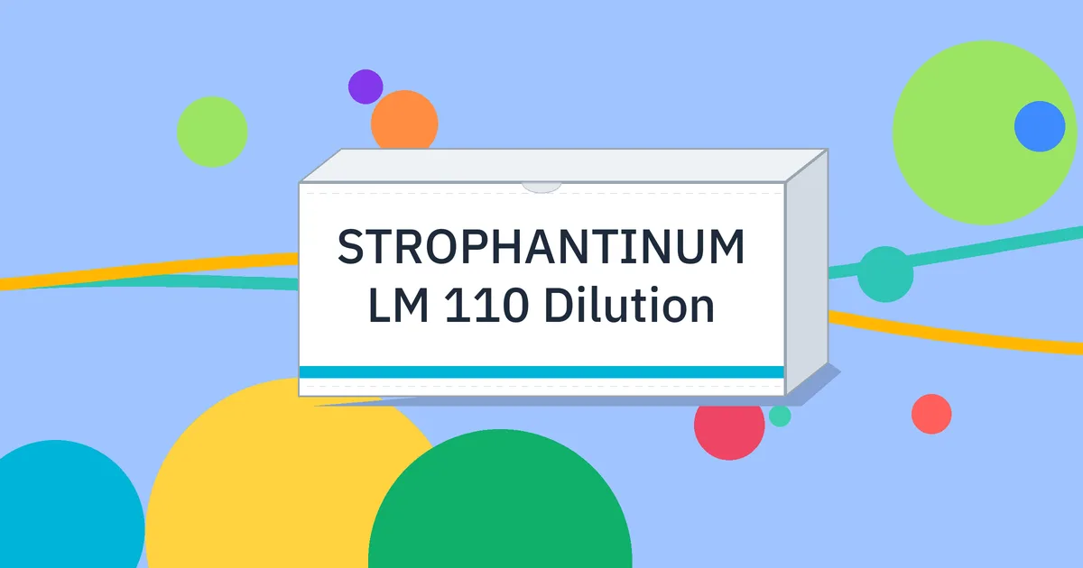 Symbolbild: Packung mit der Aufschrift STROPHANTINUM LM 110 Dilution (PZN 13685175) – Verfügbarkeit und Bezug in Apotheken in Frankfurt am Main