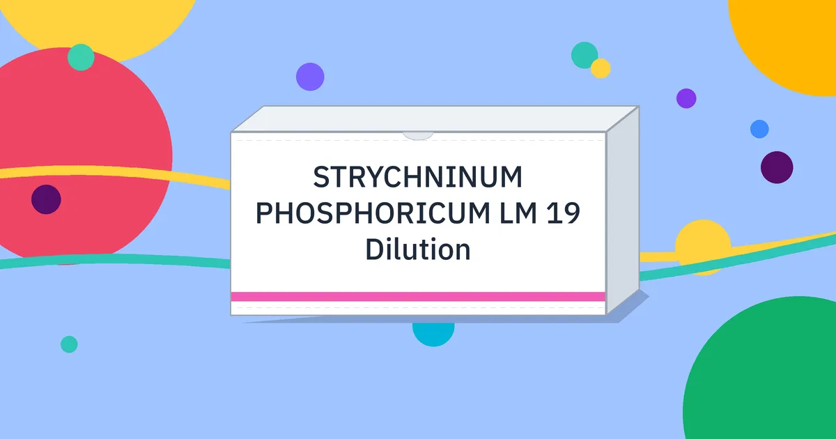 Symbolbild: Packung mit der Aufschrift STRYCHNINUM PHOSPHORICUM LM 19 Dilution (PZN 13207286) – Verfügbarkeit und Bezug in Apotheken in Frankfurt am Main