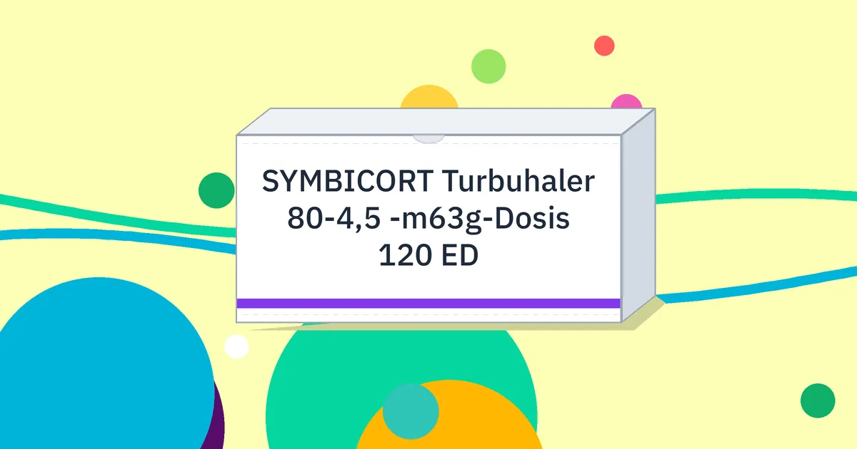 Symbolbild: Packung mit der Aufschrift SYMBICORT Turbuhaler 80-4,5 -m63g-Dosis 120 ED (PZN 05370233) – Verfügbarkeit und Bezug in Apotheken in Frankfurt am Main