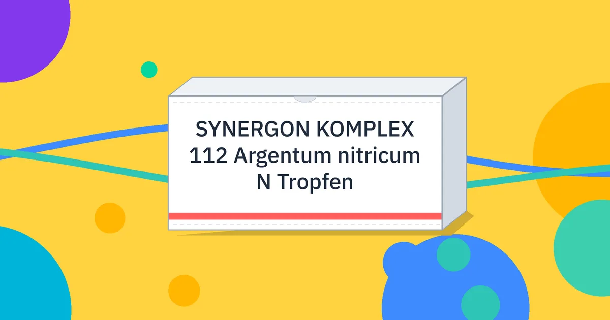 Symbolbild: Packung mit der Aufschrift SYNERGON KOMPLEX 112 Argentum nitricum N Tropfen (PZN 07731965) – Verfügbarkeit und Bezug in Apotheken in Frankfurt am Main