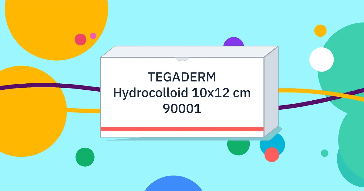 Symbolbild: Packung mit der Aufschrift TEGADERM Hydrocolloid 10x12 cm 90001 (PZN 05398912) – Verfügbarkeit und Bezug in Apotheken in Frankfurt am Main