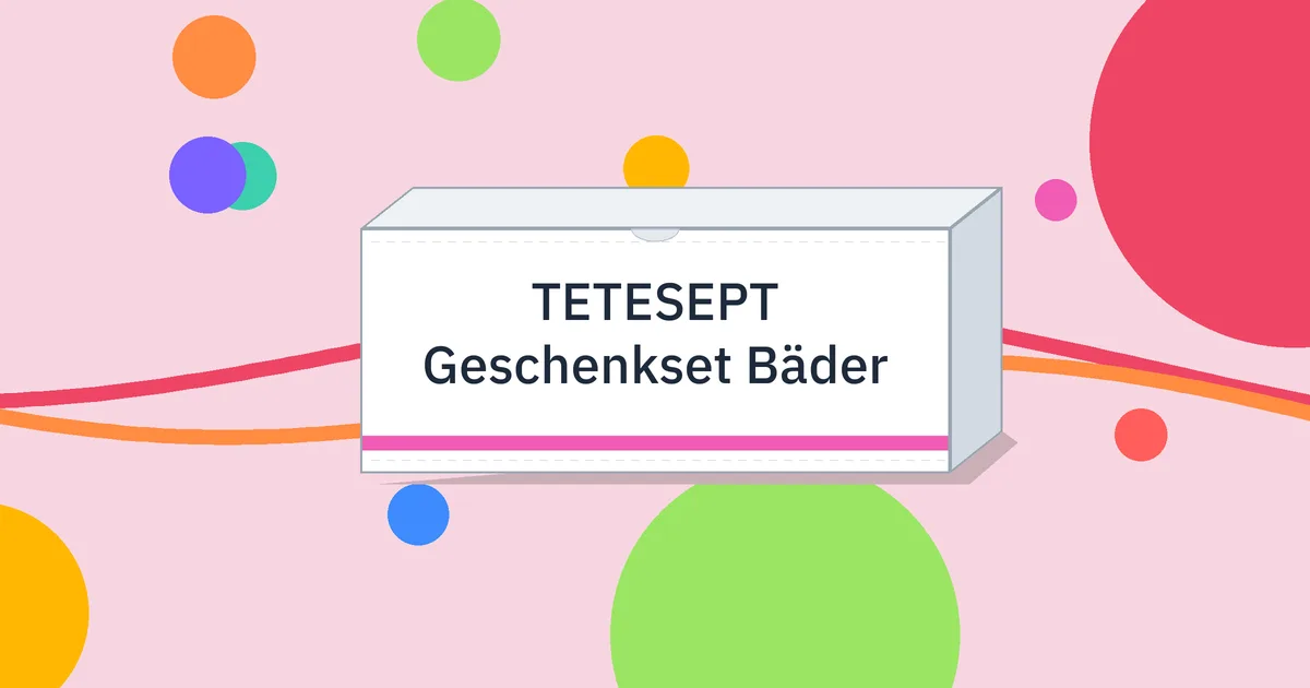 Symbolbild: Packung mit der Aufschrift TETESEPT Geschenkset Bäder (PZN 10347443) – Verfügbarkeit und Bezug in Apotheken in Frankfurt am Main