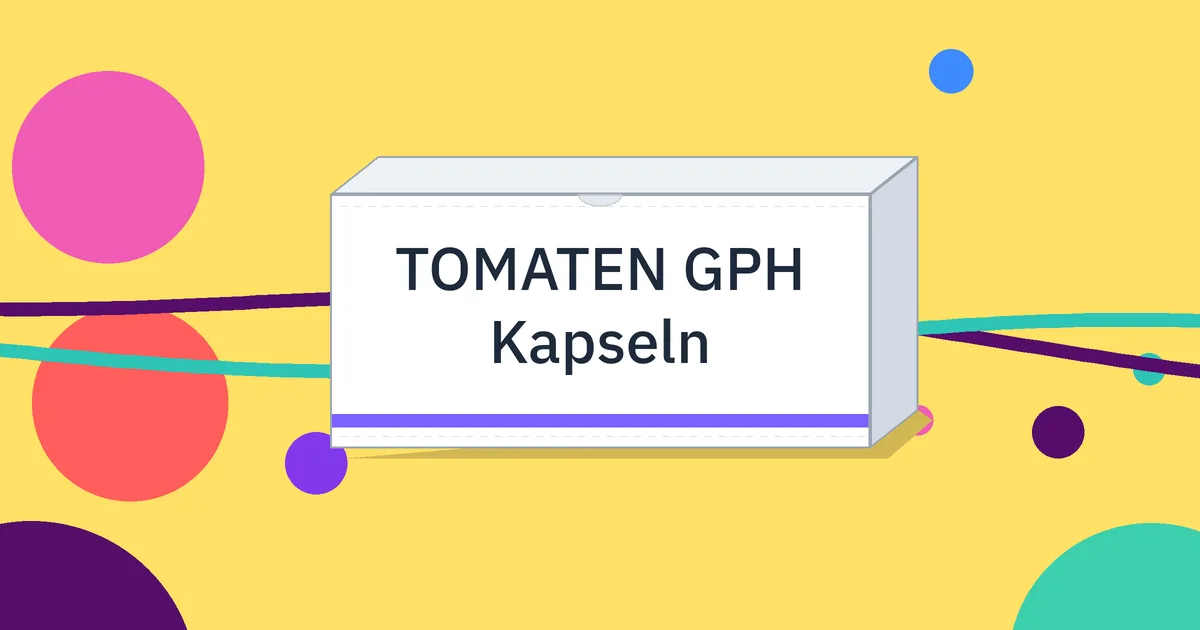 Symbolbild: Packung mit der Aufschrift TOMATEN GPH Kapseln (PZN 02885965) – Verfügbarkeit und Bezug in Apotheken in Frankfurt am Main