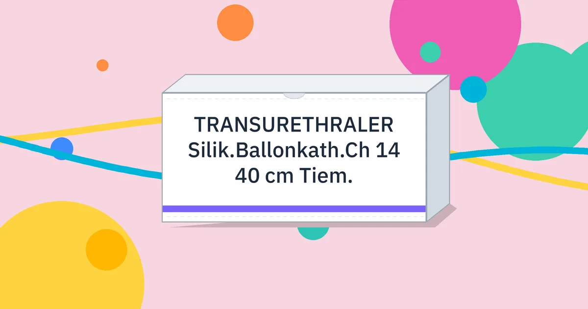 Symbolbild: Packung mit der Aufschrift TRANSURETHRALER Silik.Ballonkath.Ch 14 40 cm Tiem. (PZN 10981654) – Verfügbarkeit und Bezug in Apotheken in Frankfurt am Main