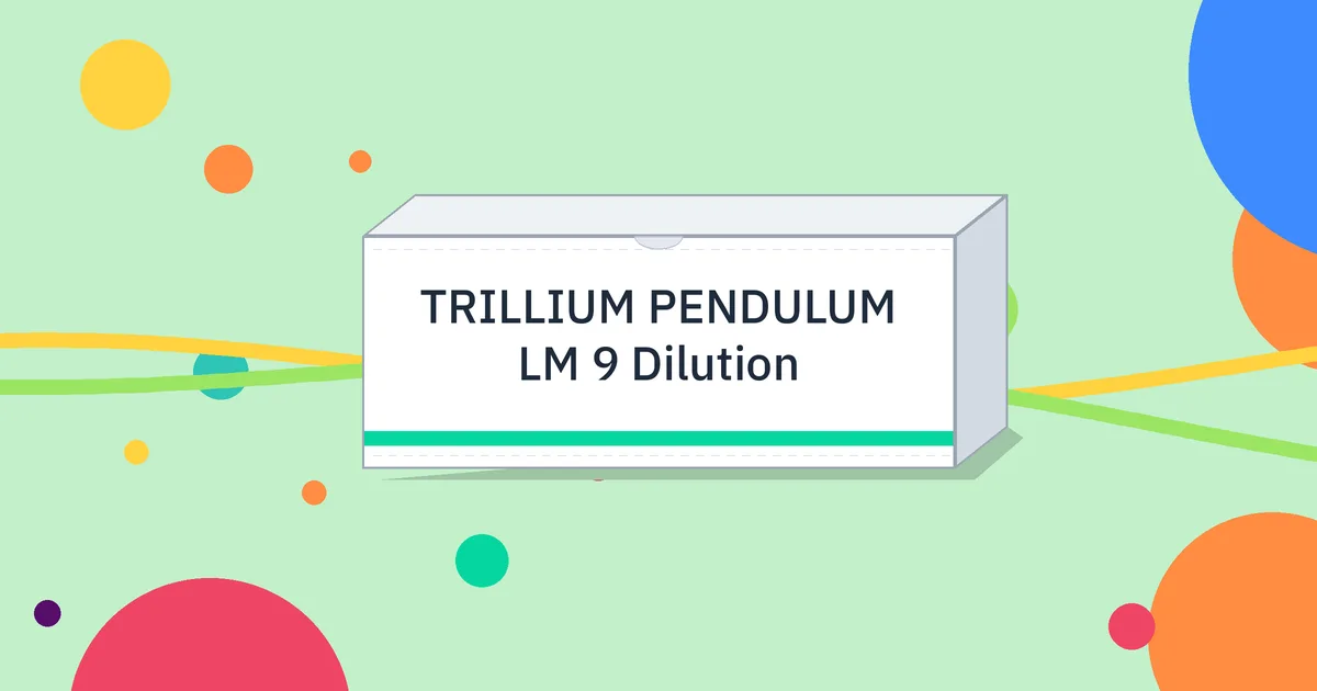 Symbolbild: Packung mit der Aufschrift TRILLIUM PENDULUM LM 9 Dilution (PZN 13227076) – Verfügbarkeit und Bezug in Apotheken in Frankfurt am Main