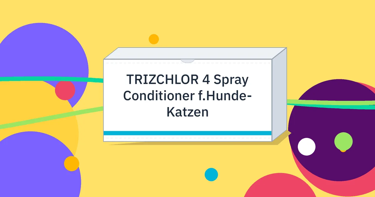 Symbolbild: Packung mit der Aufschrift TRIZCHLOR 4 Spray Conditioner f.Hunde-Katzen (PZN 16627907) – Verfügbarkeit und Bezug in Apotheken in Frankfurt am Main