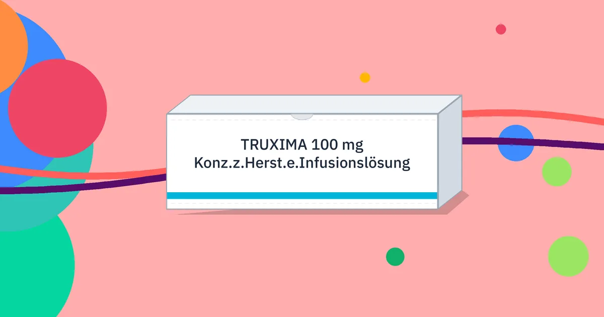 Symbolbild: Packung mit der Aufschrift TRUXIMA 100 mg Konz.z.Herst.e.Infusionslösung (PZN 16488423) – Verfügbarkeit und Bezug in Apotheken in Frankfurt am Main