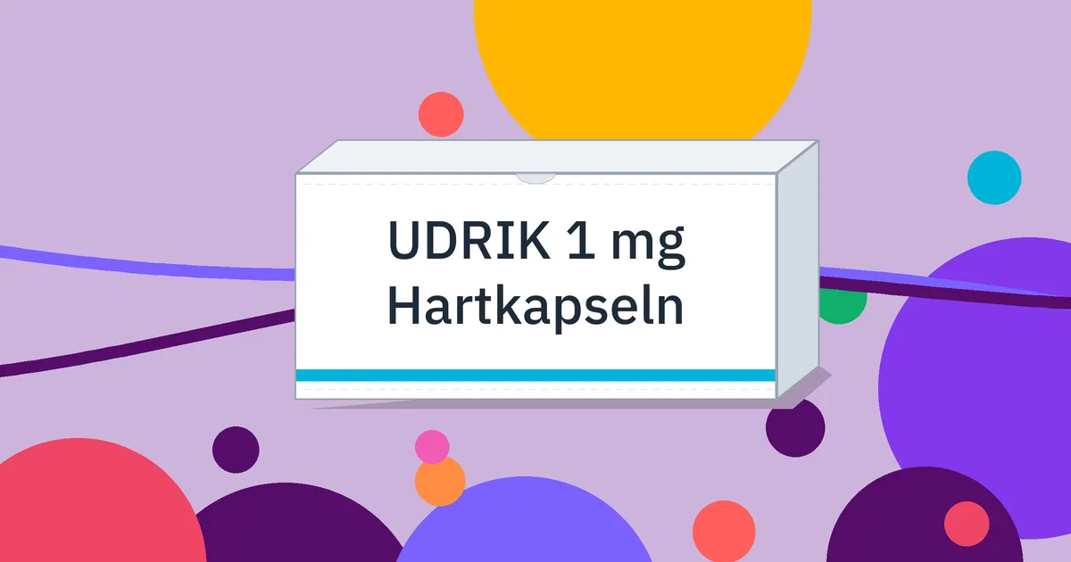 Symbolbild: Packung mit der Aufschrift UDRIK 1 mg Hartkapseln (PZN 00450967) – Verfügbarkeit und Bezug in Apotheken in Frankfurt am Main