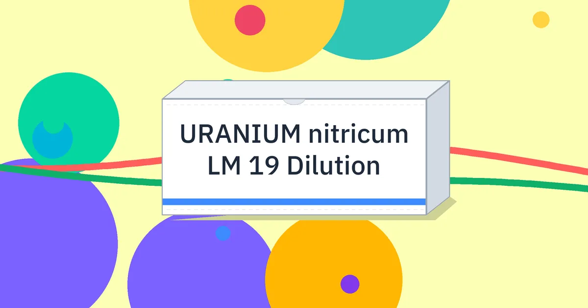 Symbolbild: Packung mit der Aufschrift URANIUM nitricum LM 19 Dilution (PZN 13256362) – Verfügbarkeit und Bezug in Apotheken in Frankfurt am Main
