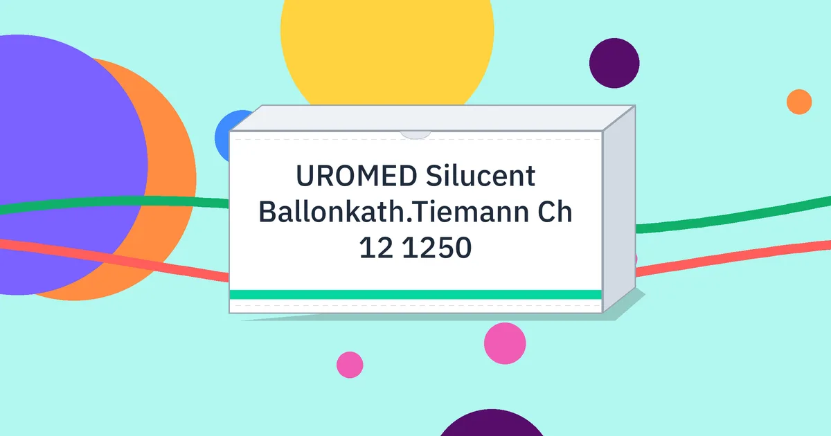 Symbolbild: Packung mit der Aufschrift UROMED Silucent Ballonkath.Tiemann Ch 12 1250 (PZN 13502039) – Verfügbarkeit und Bezug in Apotheken in Frankfurt am Main