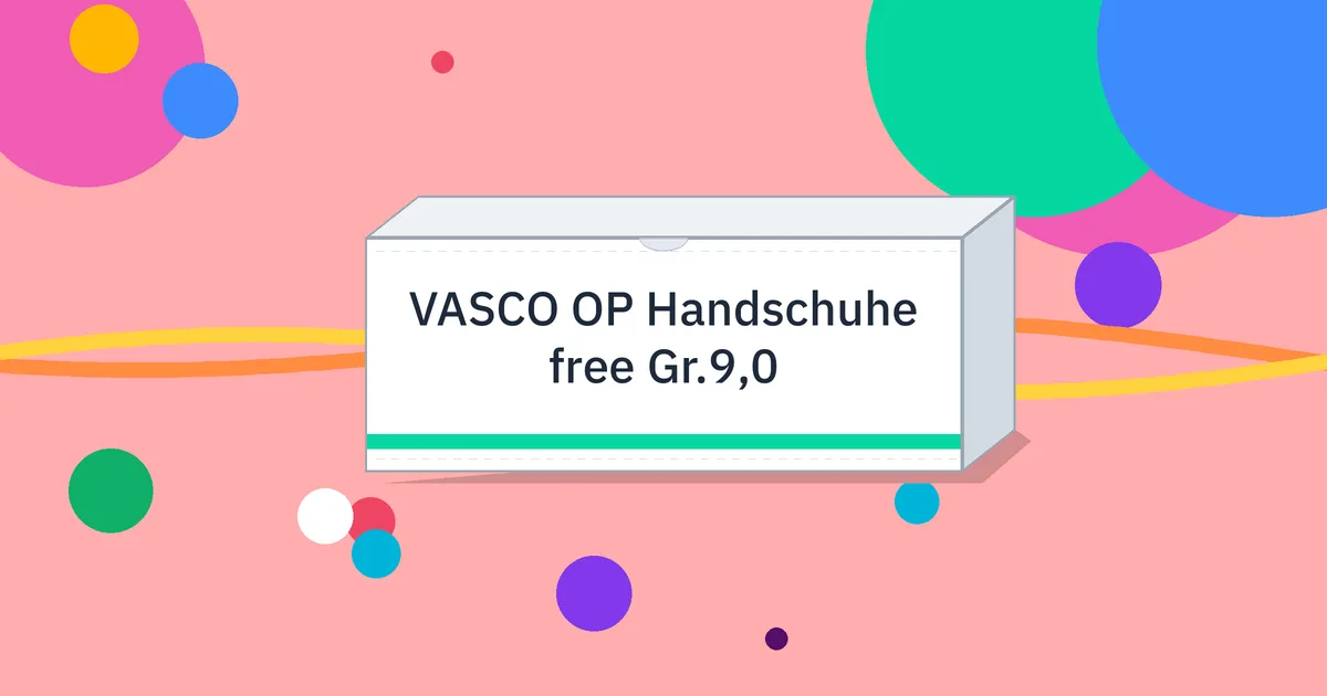 Symbolbild: Packung mit der Aufschrift VASCO OP Handschuhe free Gr.9,0 (PZN 06417391) – Verfügbarkeit und Bezug in Apotheken in Frankfurt am Main
